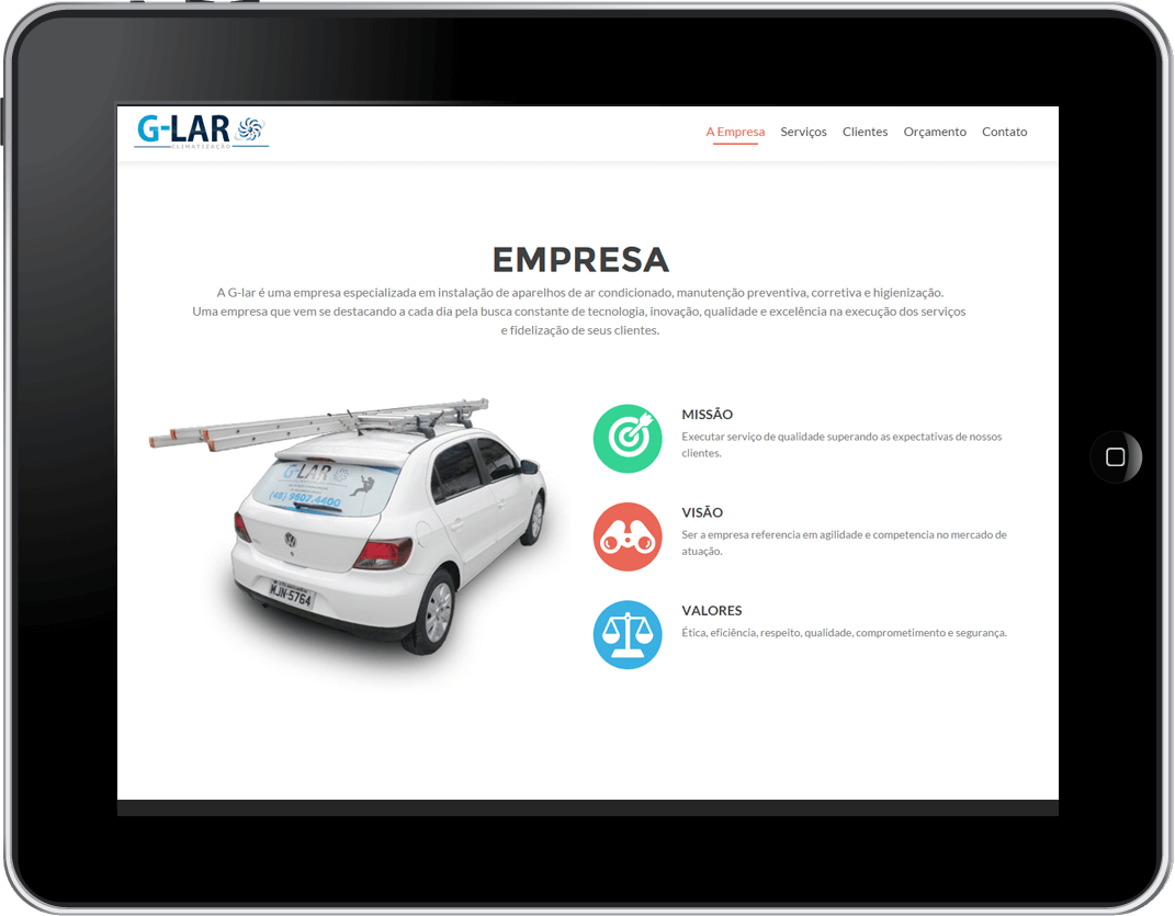 G-lar Climatização - Webdesign à la française