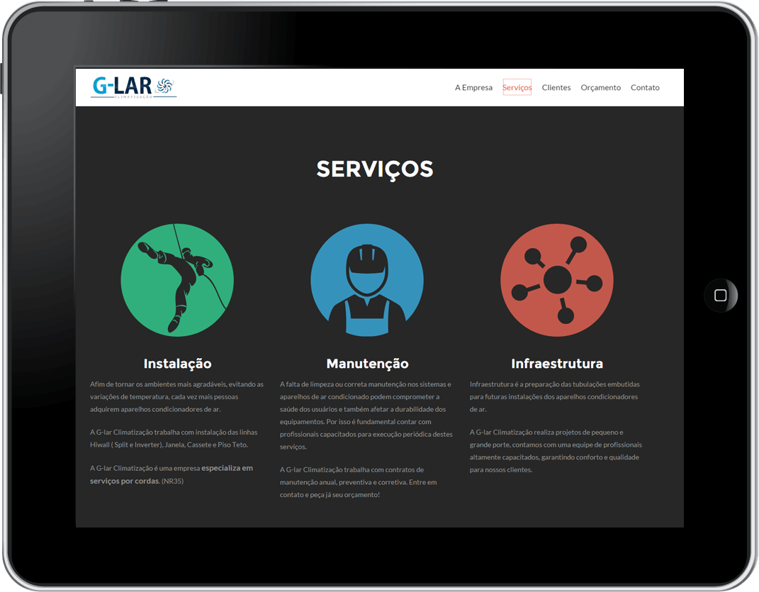 G-lar Climatização - Webdesign à la française